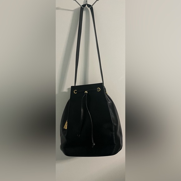 Nina Ricci | Bags | Vintage Nina Ricci Coated Leather Drawstring Bucket ...